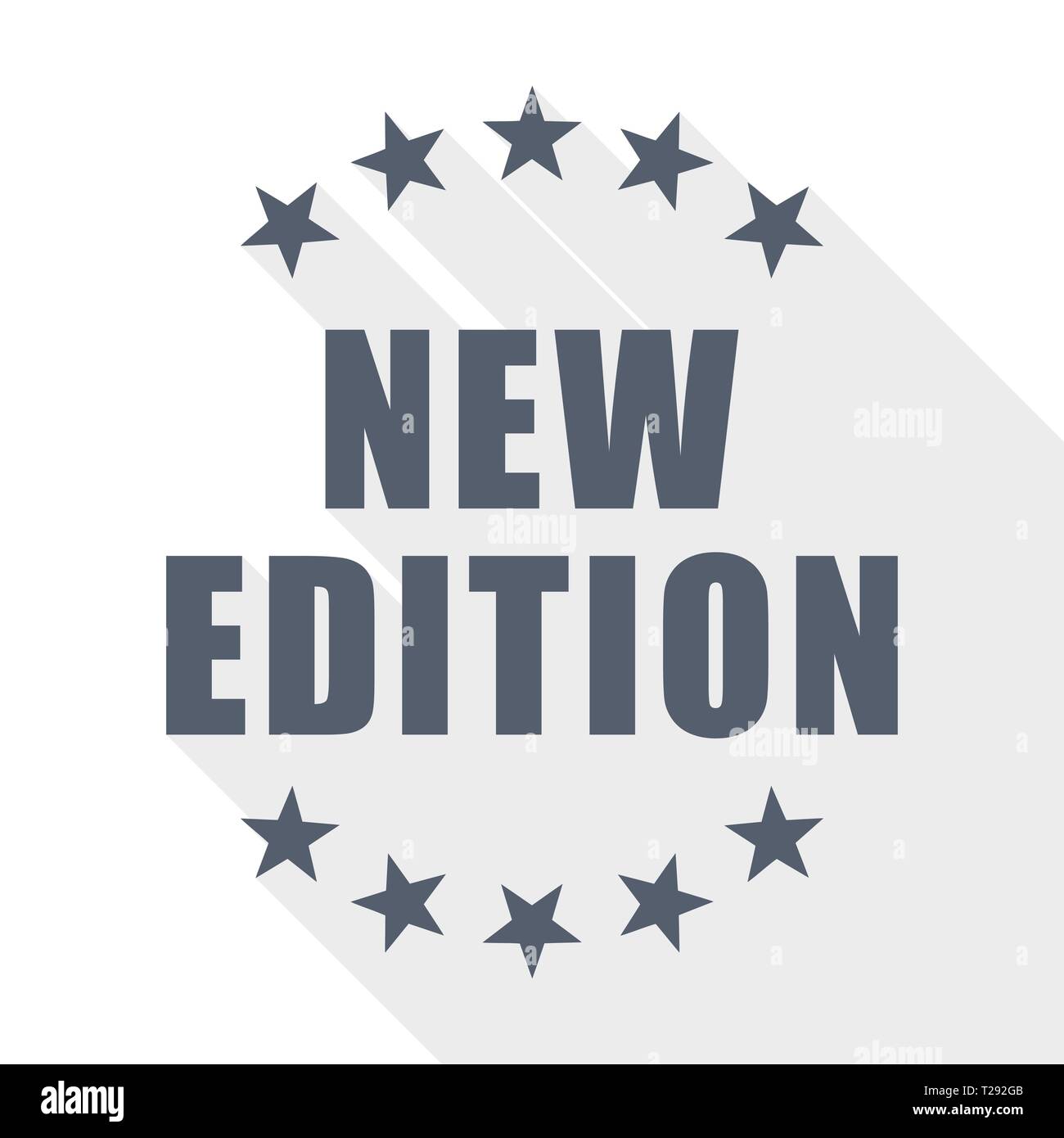 new edition text web icon, flat design vector illustration Stock Vector ...