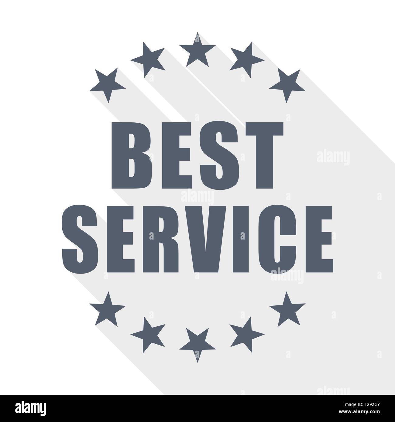 best service text web icon, flat design vector illustration Stock ...