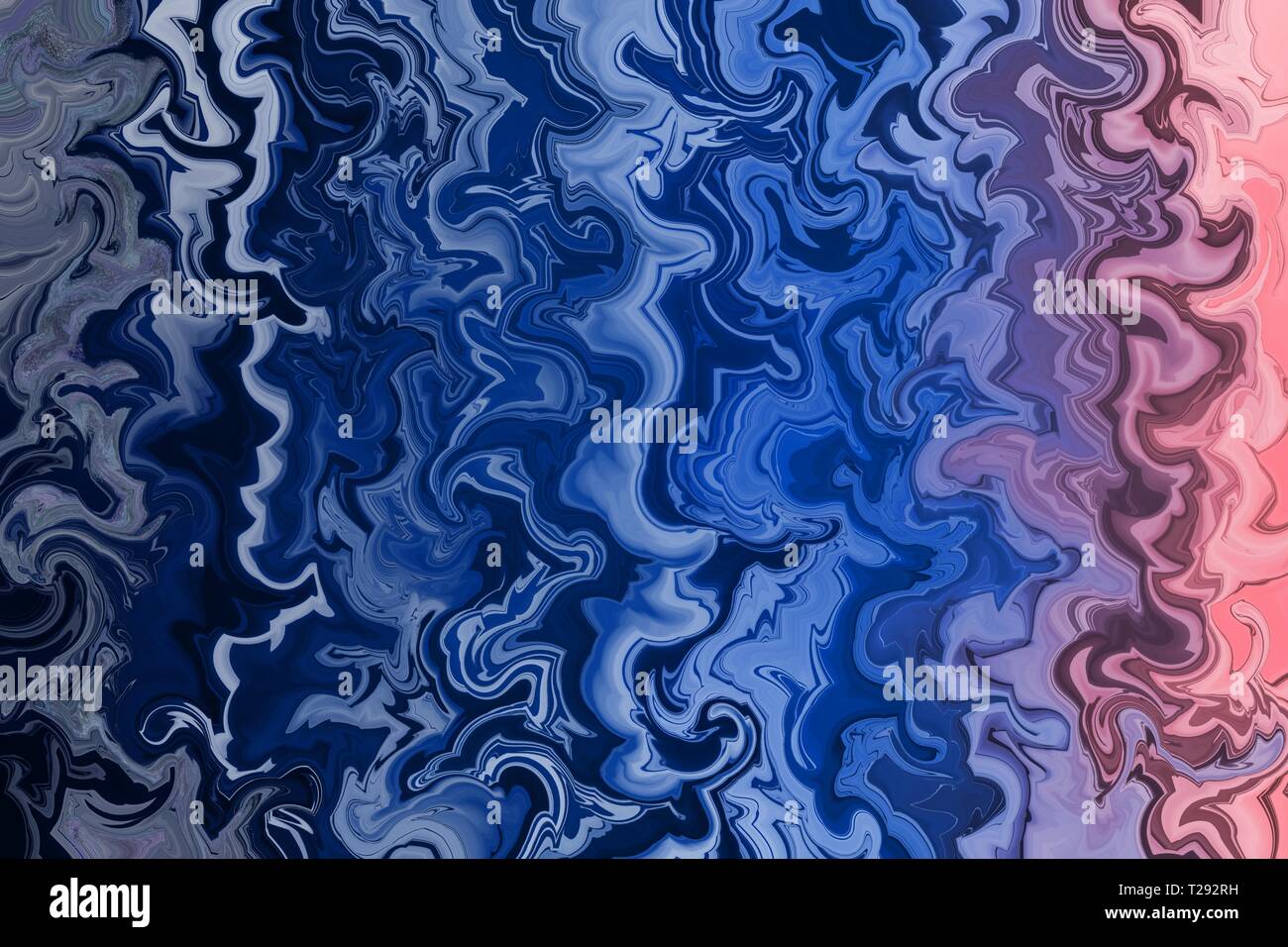Blue and pink mixed waves, light abstract background, hurricane effect ...