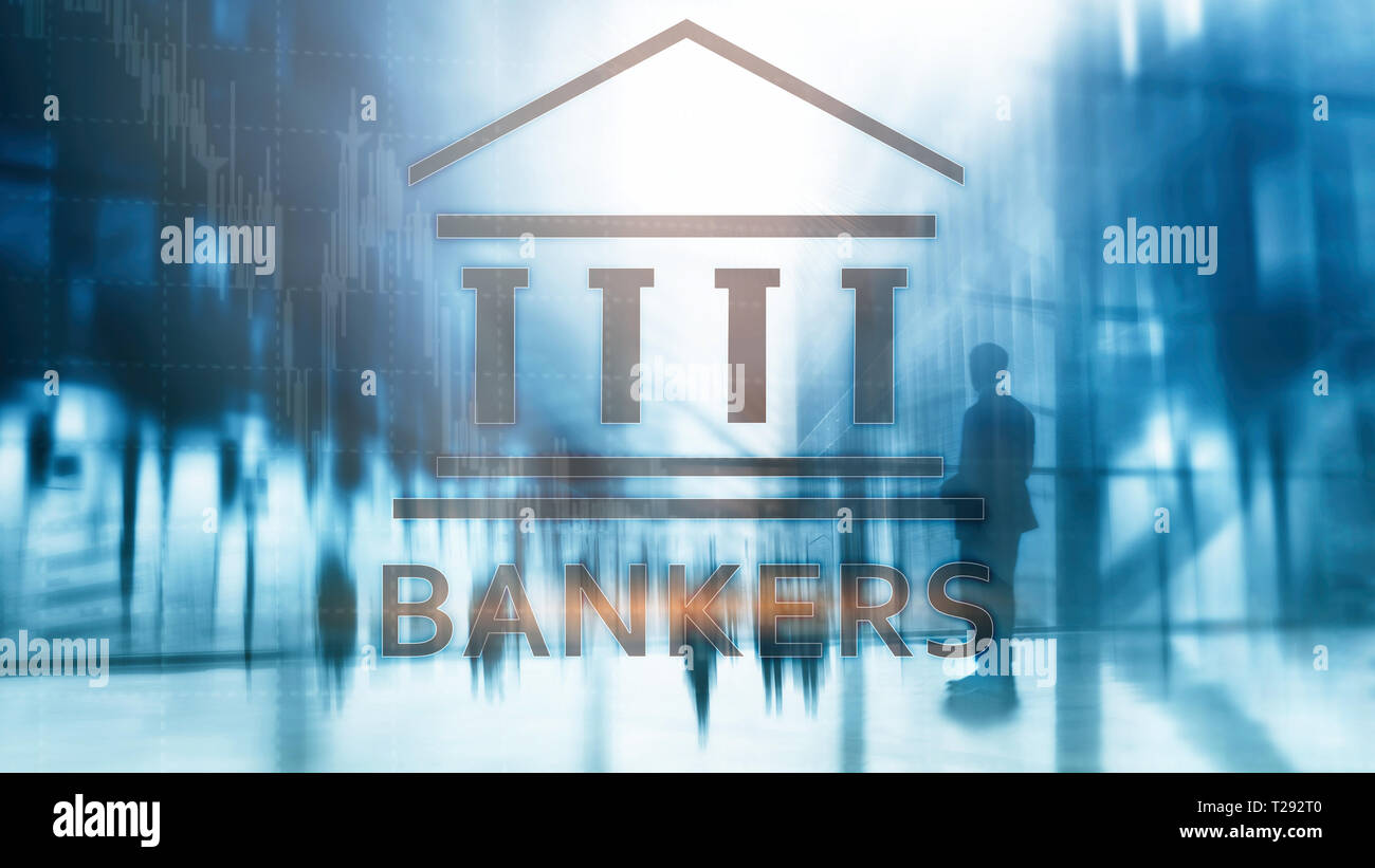 Bankers businessman people on abstract background. Financial concept ...