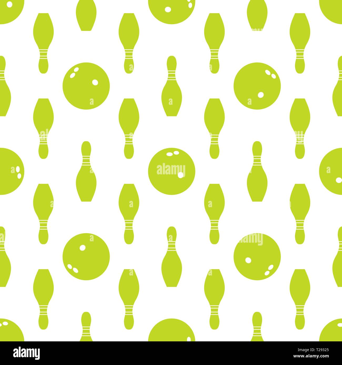 Seamless pattern with bowling pins and bowls. Sports theme. Games ...