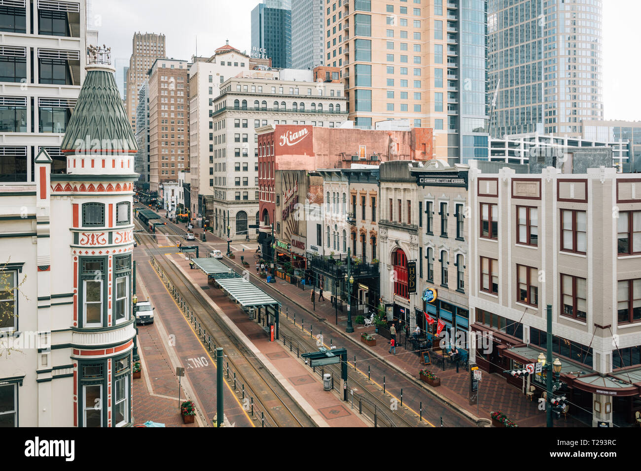 View of Main Street, in downtown Houston, Texas Stock Photo - Alamy