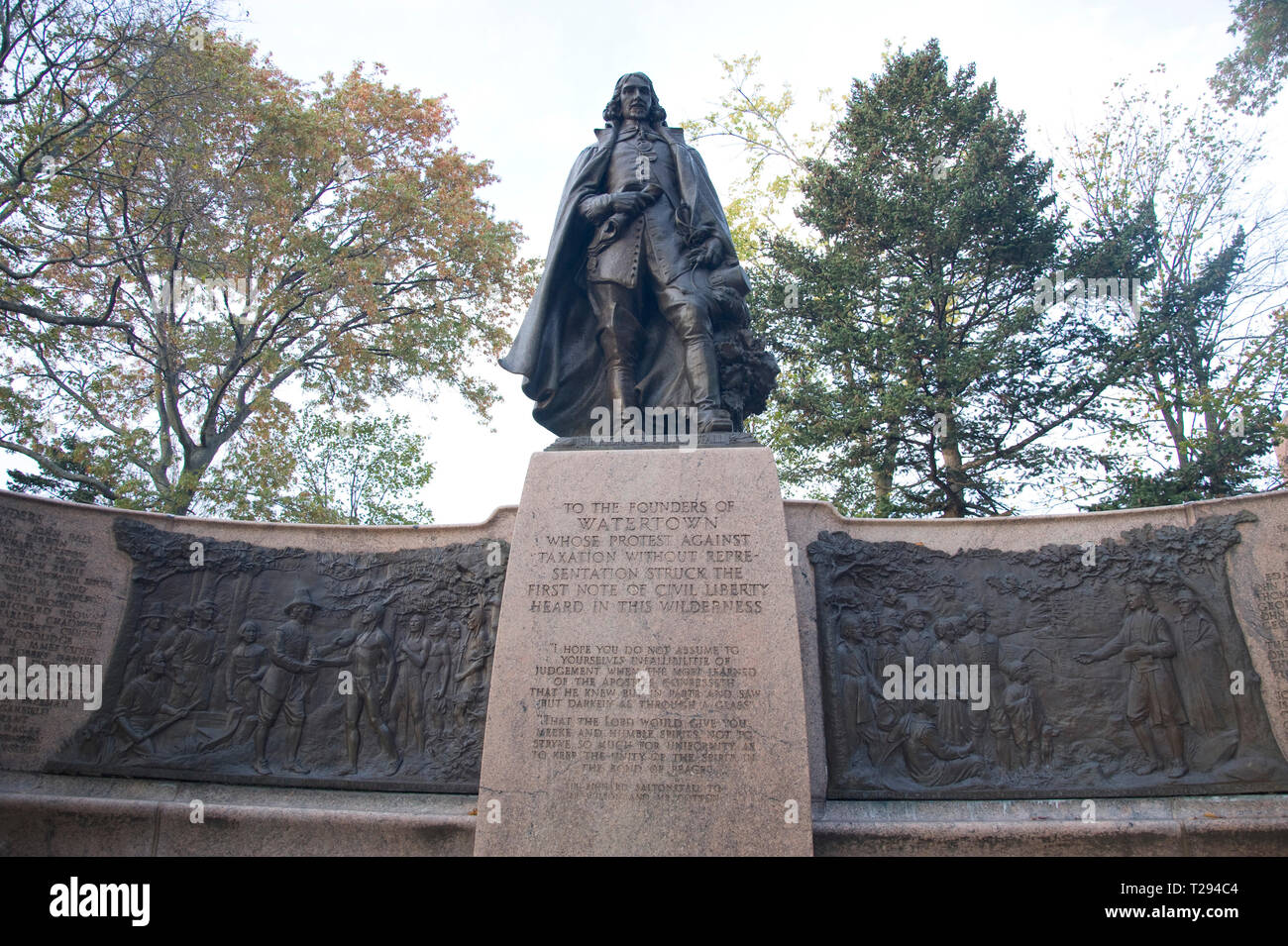 Founders’ Memorial monument Watertown, Mass Stock Photo - Alamy