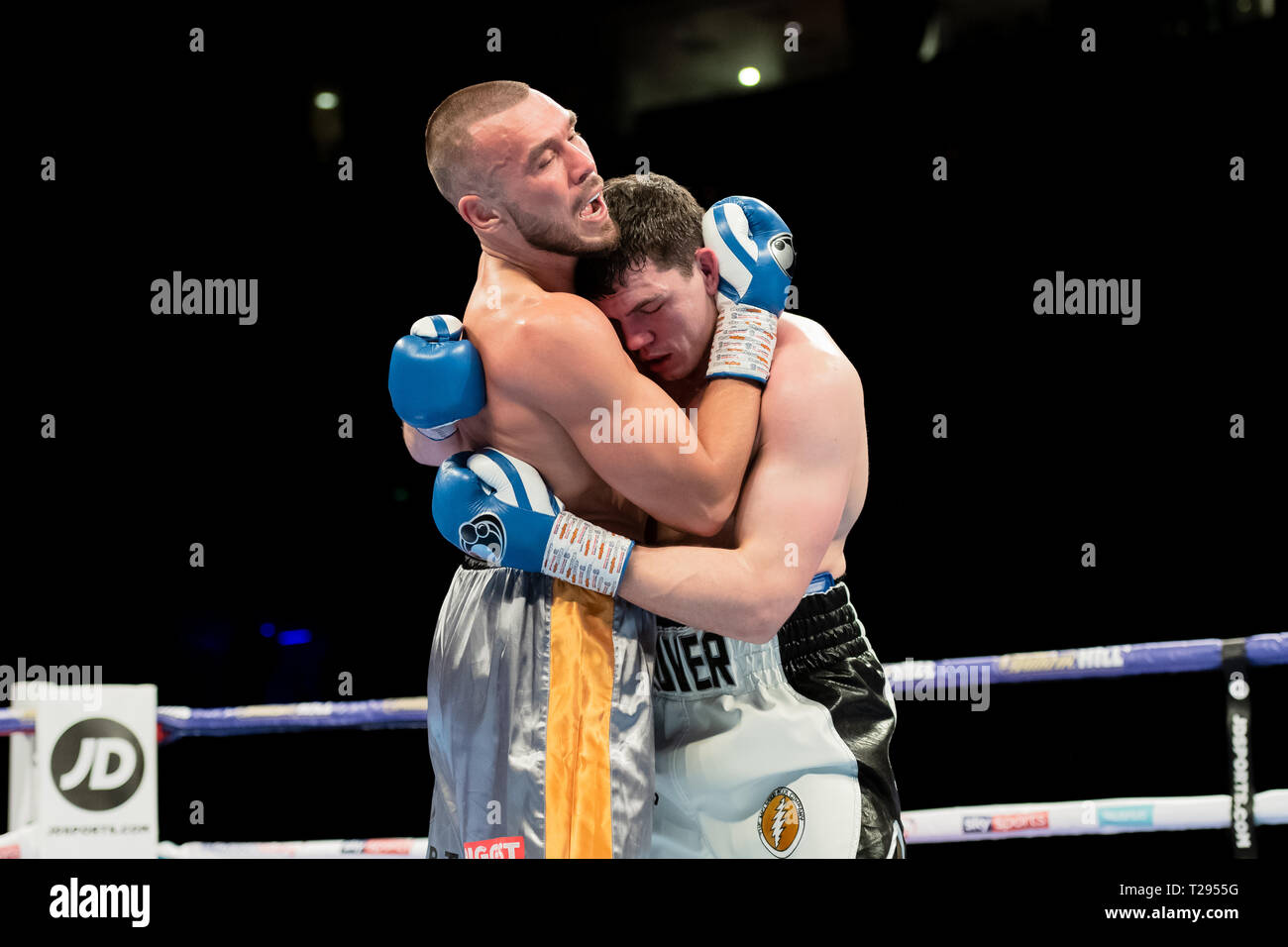 Liverpool, UK. 30th March 2019. Craig Clover vs Vaclav Pejsar ...