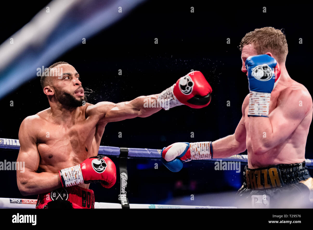 Liverpool, UK. 30th March 2019. Philip Bowes vs Tom Farrell ...