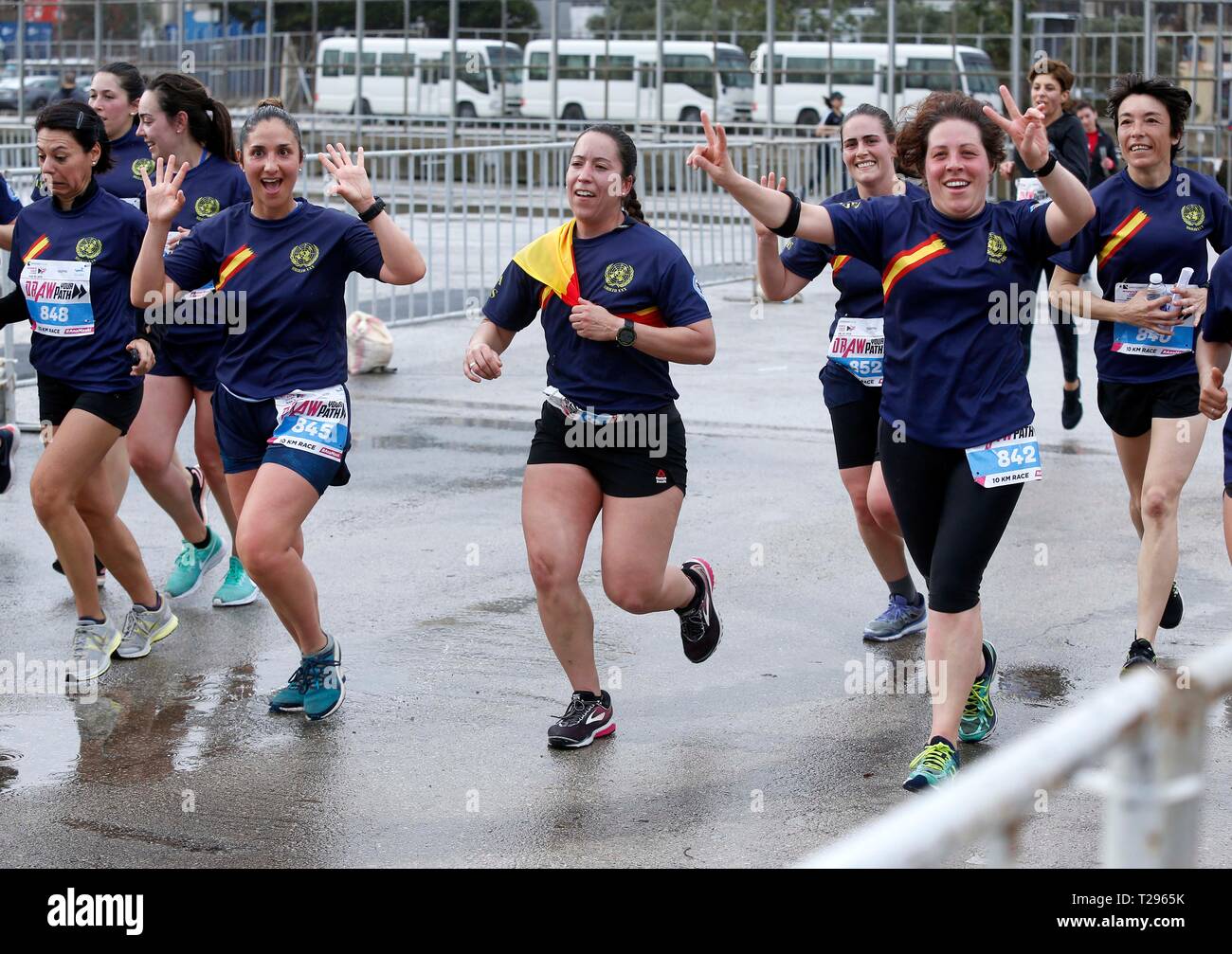 Beirut, Lebanon. 31st Mar, 2019. Participants run during the 6th Beirut ...