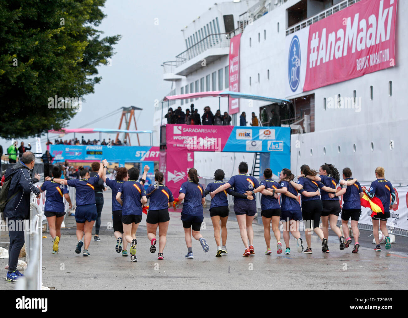 Beirut, Lebanon. 31st Mar, 2019. Participants run during the 6th Beirut ...