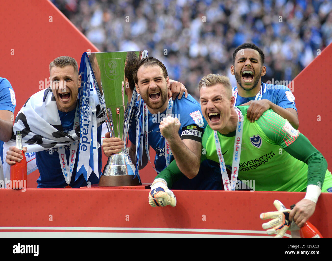 London, UK. 31st Mar, 2019. Brett Pitman, Lee Brown, Anton Walkes and ...