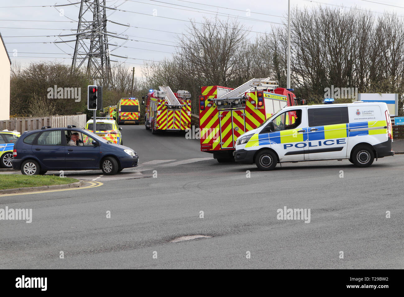 Heysham, UK. 31st March 2019 (UPDATED) Units of Lancashire Police, The ...