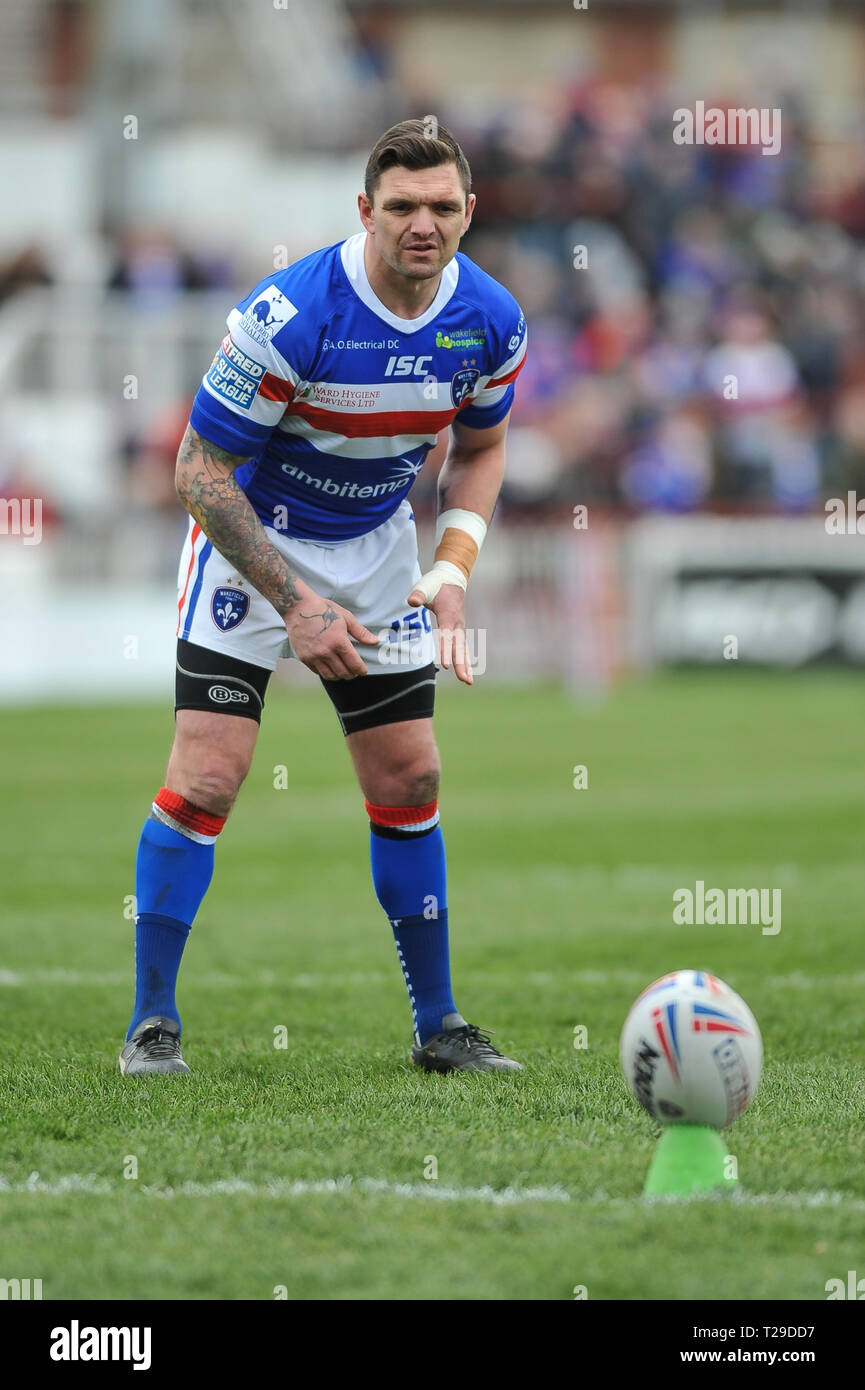 Wakefield, UK. 31 March 2019. Mobile Rocket Stadium, Wakefield, England ...