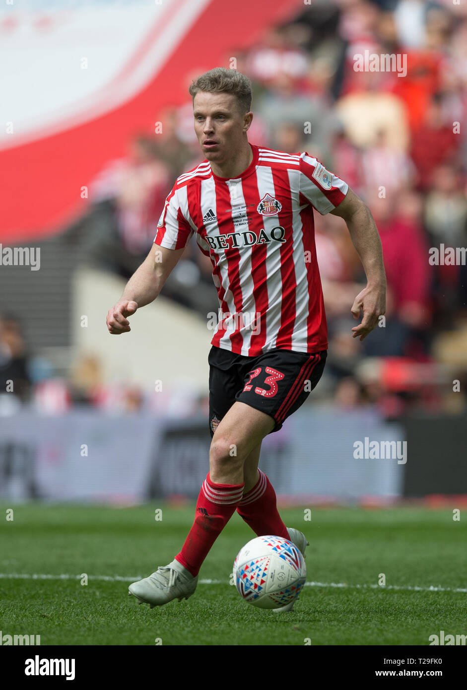 Grant Leadbitter of Sunderland during the Checkatrade Trophy FINAL ...