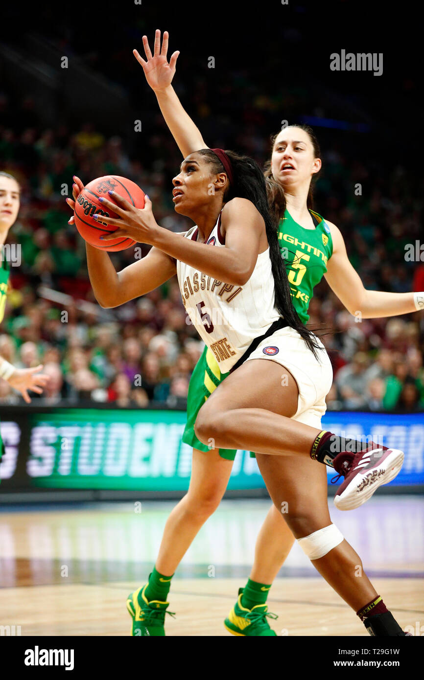 March 31, 2019: Mississippi State Bulldogs forward Anriel Howard (5 ...