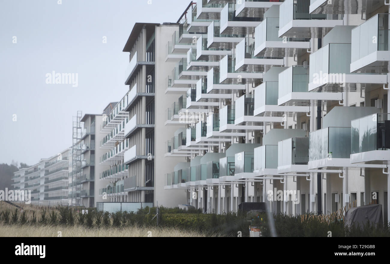 Prora, Germany. 27th Mar, 2019. View of block 1 in the listed complex ...