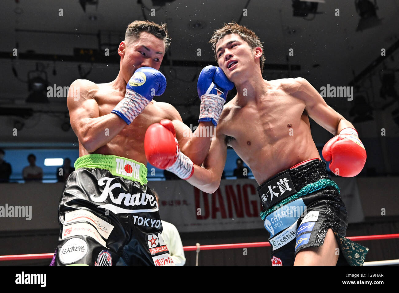Tokyo, Japan. 27th Mar, 2019. (L-R) Takuya Watanabe, Hironori Mishiro ...