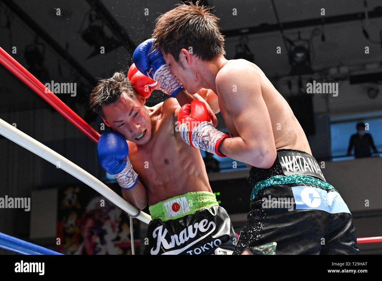 Tokyo, Japan. 27th Mar, 2019. (L-R) Takuya Watanabe, Hironori Mishiro ...