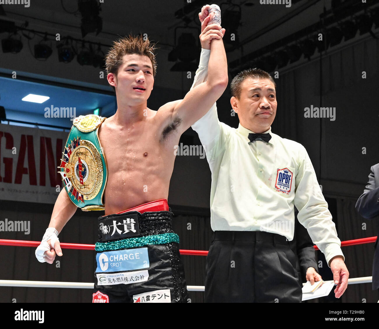 Tokyo, Japan. 27th Mar, 2019. (L-R) Hironori Mishiro (JPN), Yuji ...