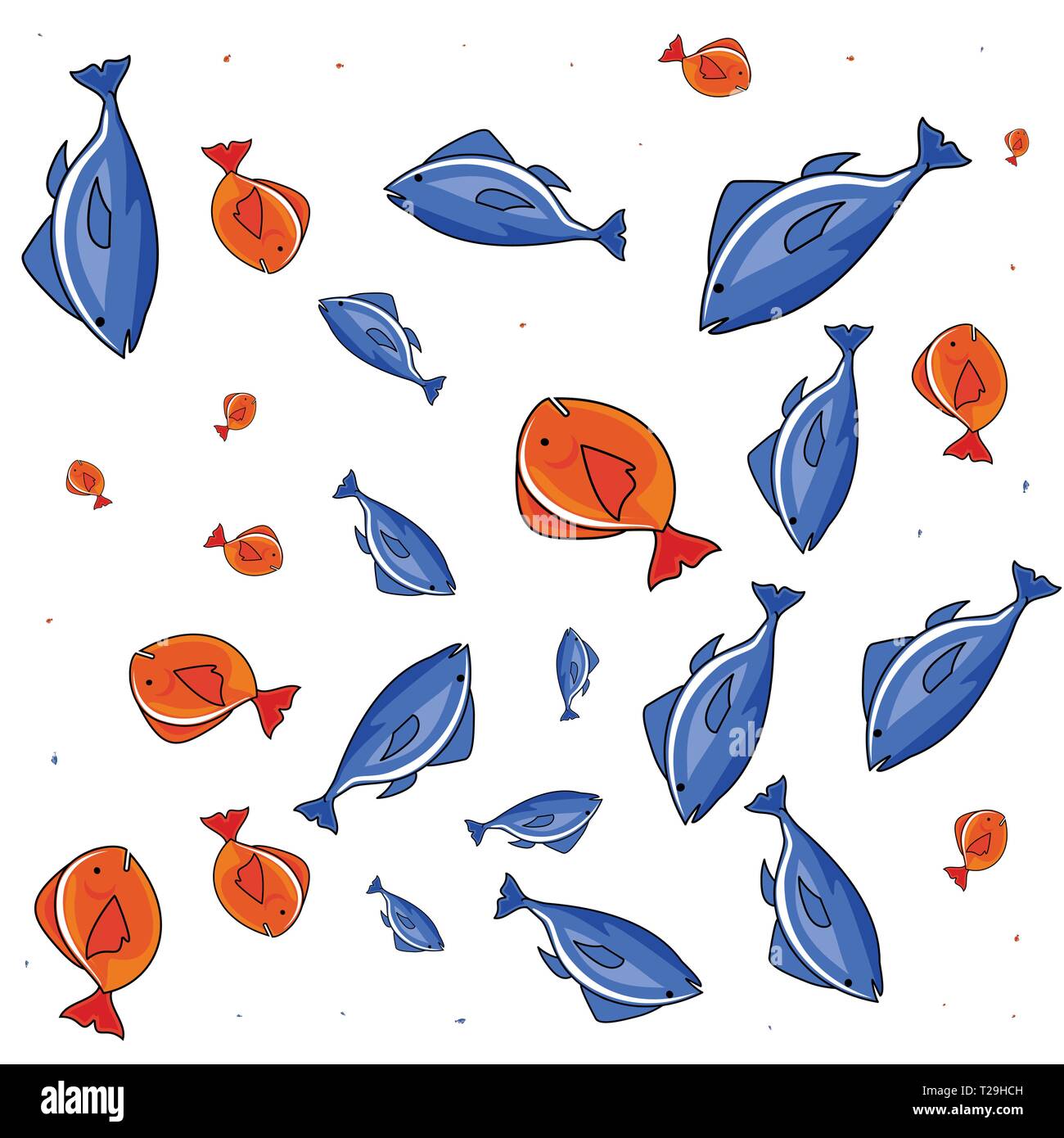 fresh fish food pattern vector illustration design Stock Vector Image ...
