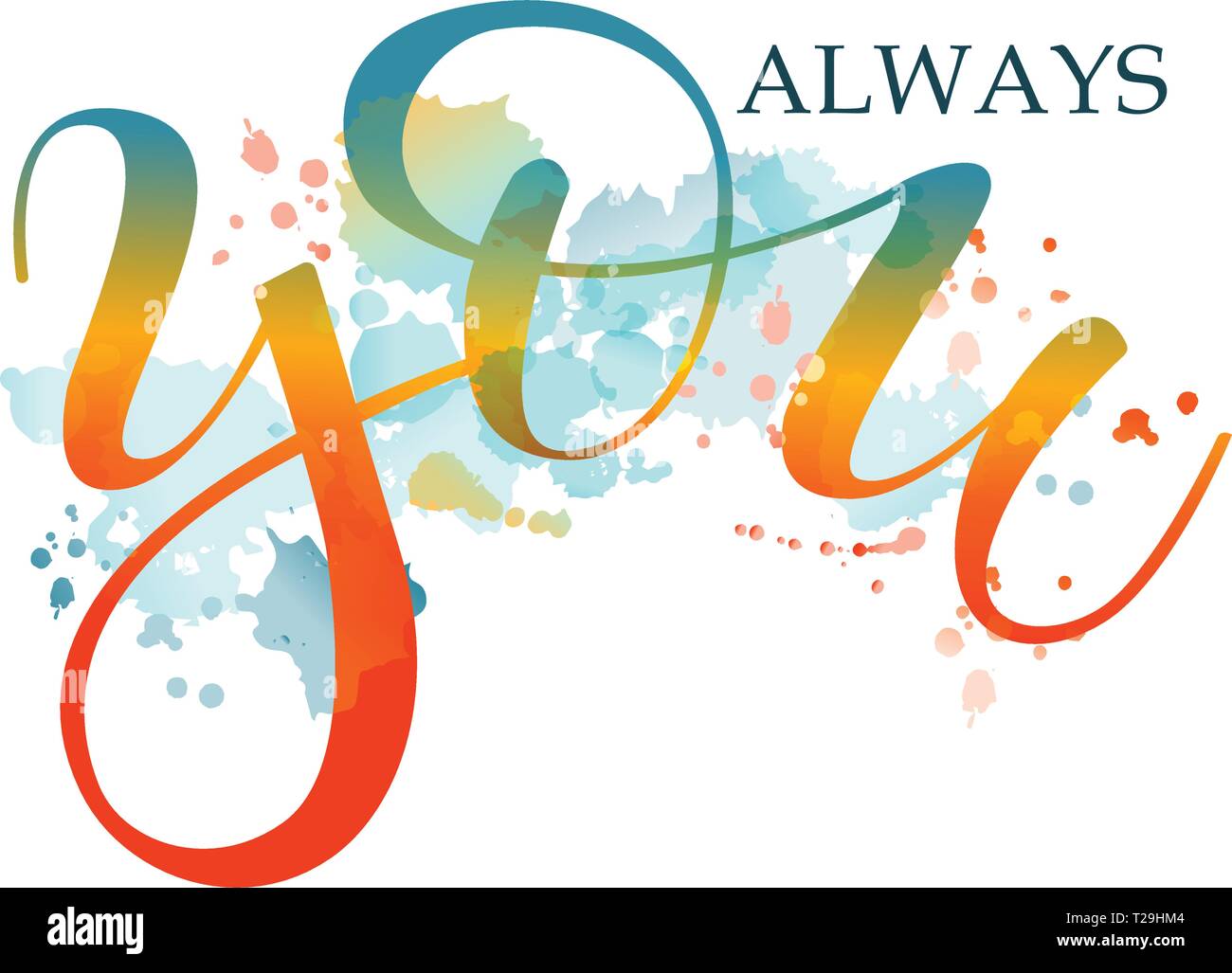 Love always hand lettering Stock Vector Images - Alamy