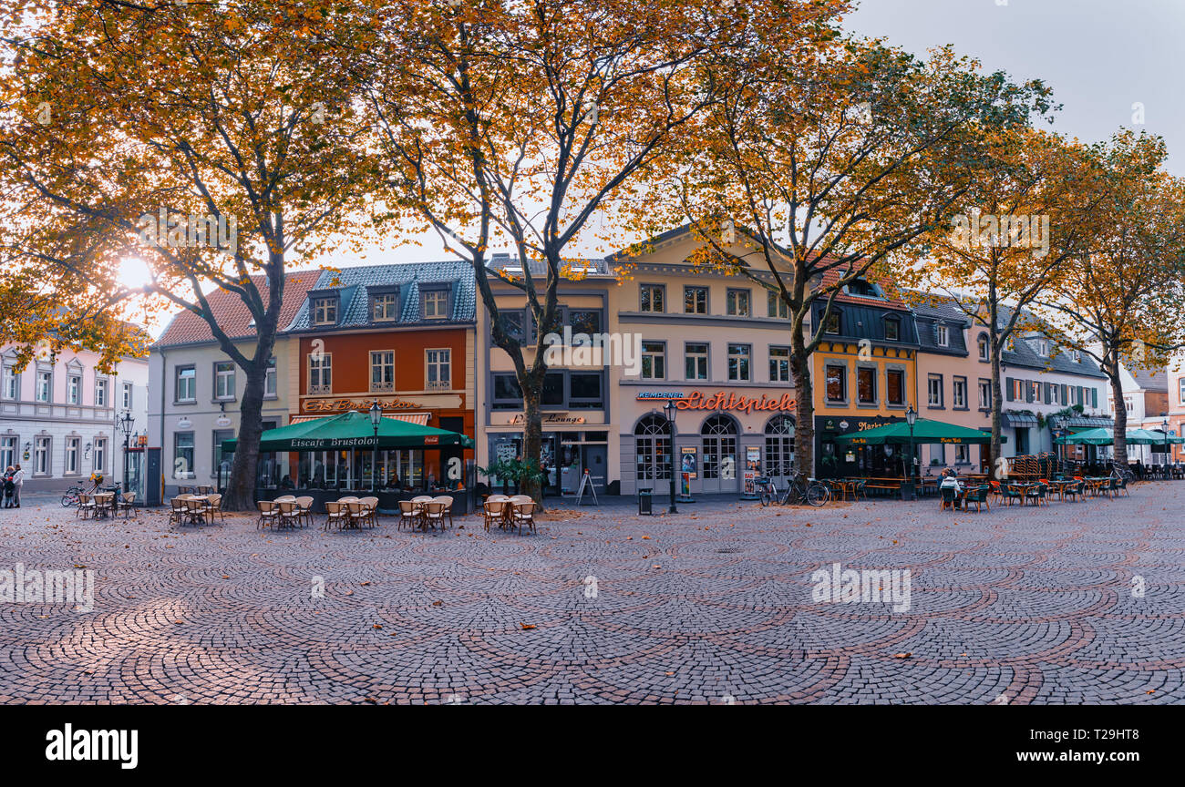 KEMPEN, GERMANY - OCTOBER 26, 2016: The central marketplace builds an ...