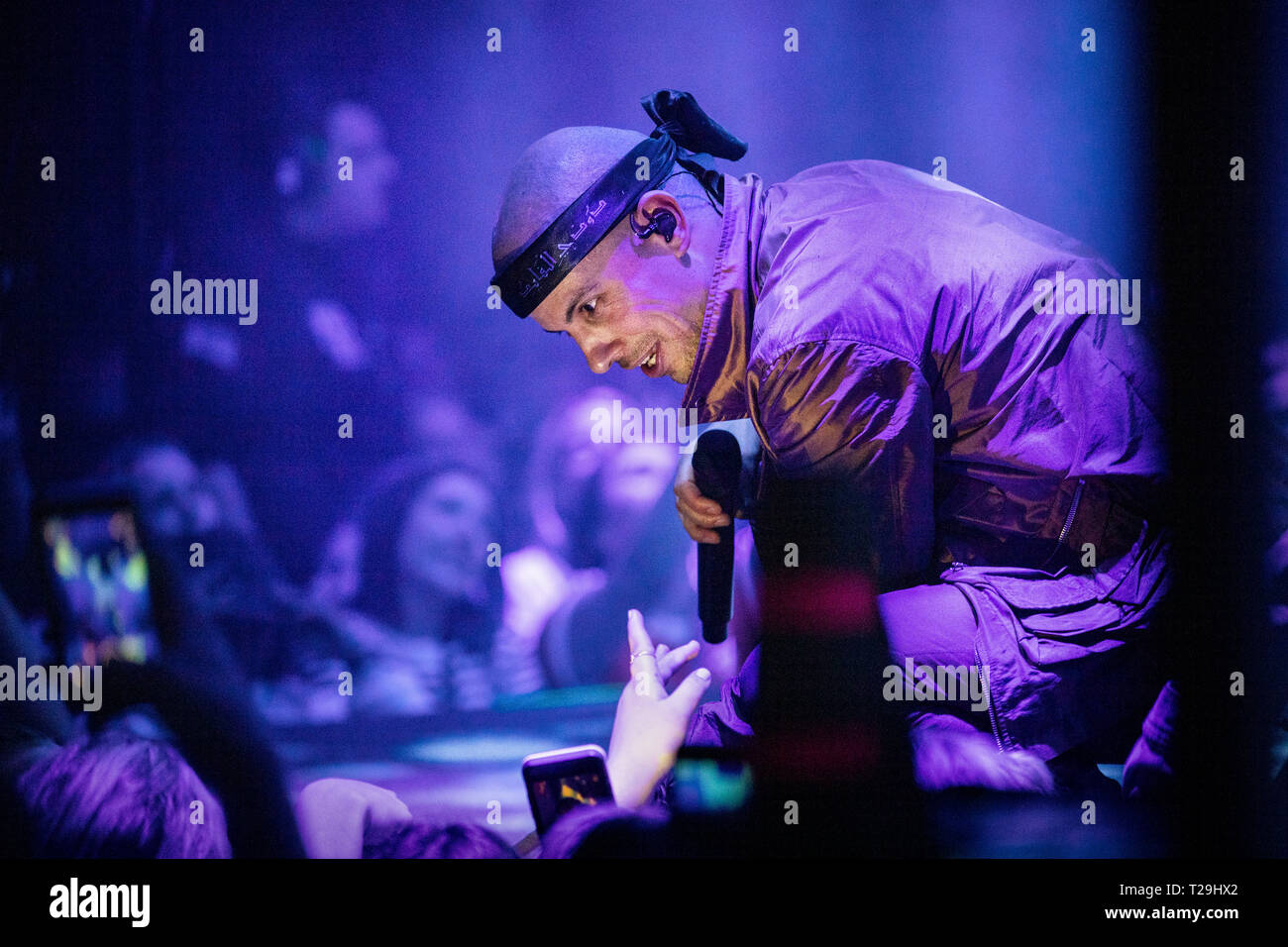 Norway, Oslo - March 29, 2019. The Norwegian rap duo Karpe performs a ...