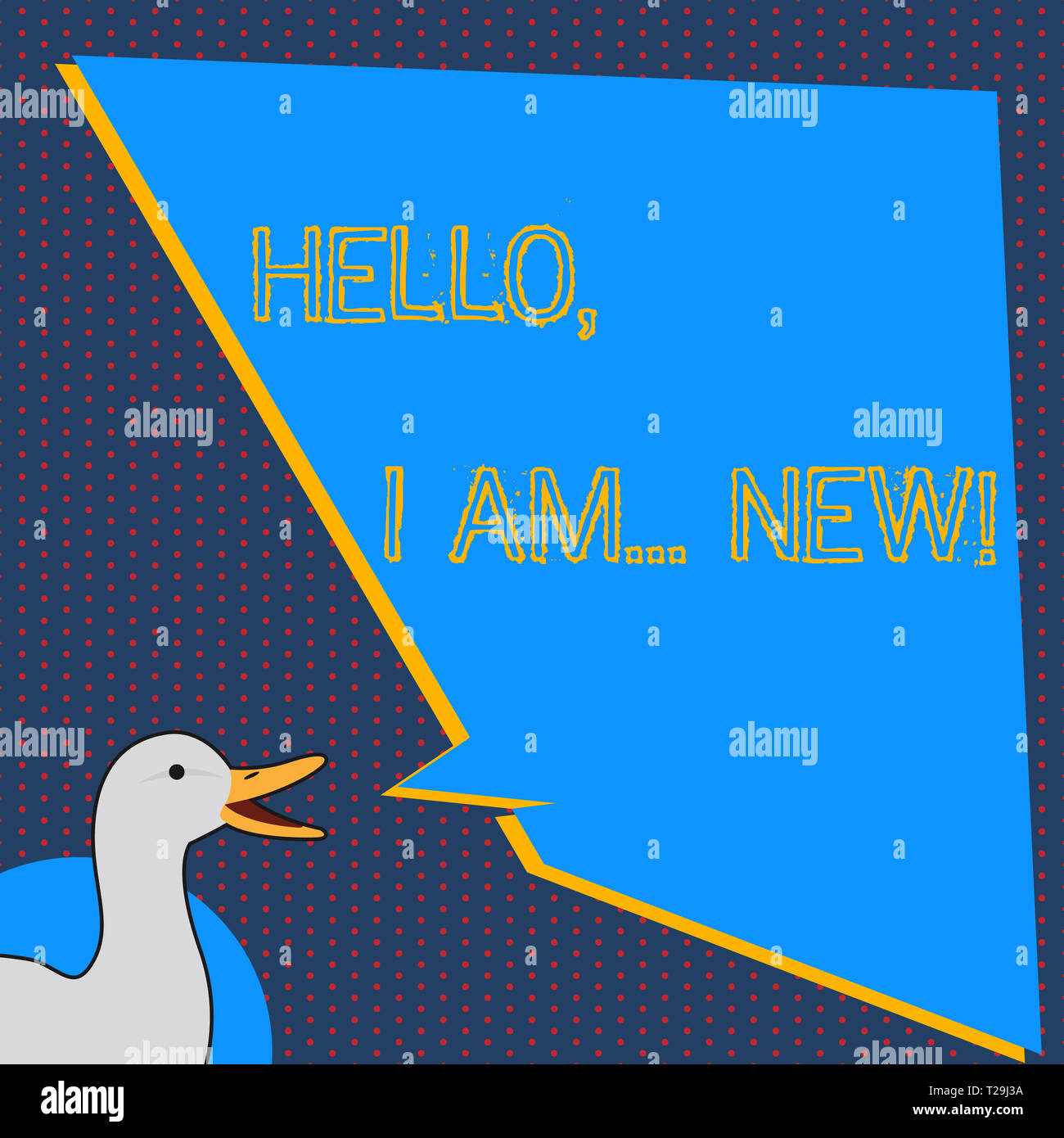 Text sign showing Hello I Am New. Business photo text used greeting or ...