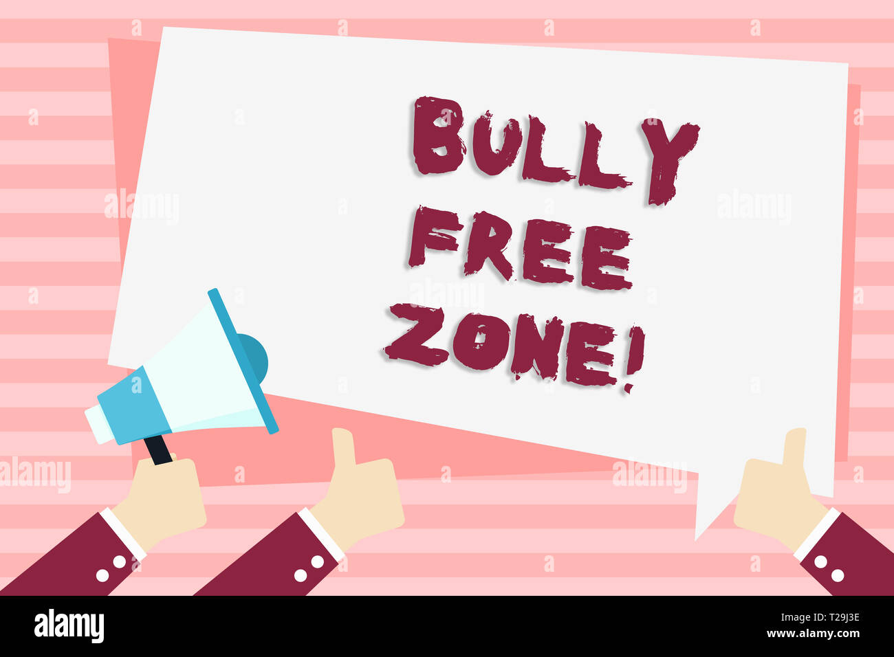 Handwriting text Bully Free Zone. Conceptual photo creating abuse free ...