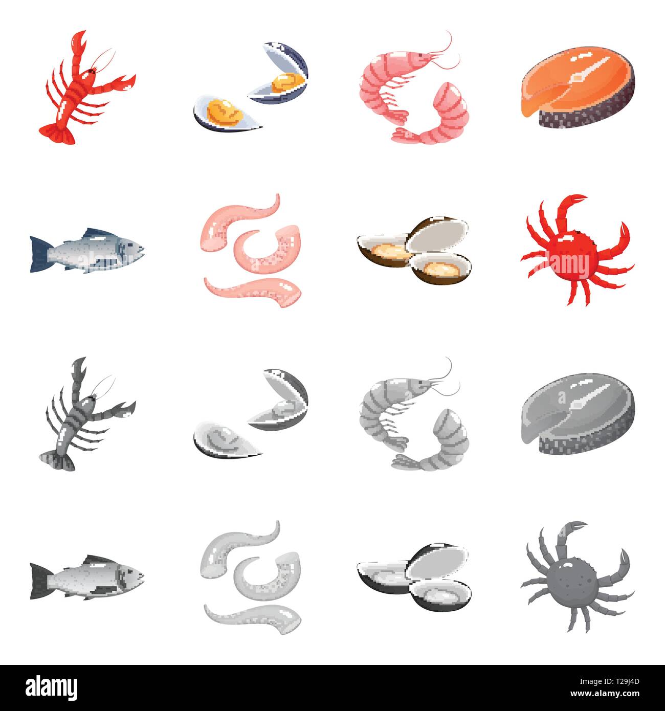 lobster,mussel,shrimp,salmon,octopus,crab,crayfish,clam,prawn,fish ...