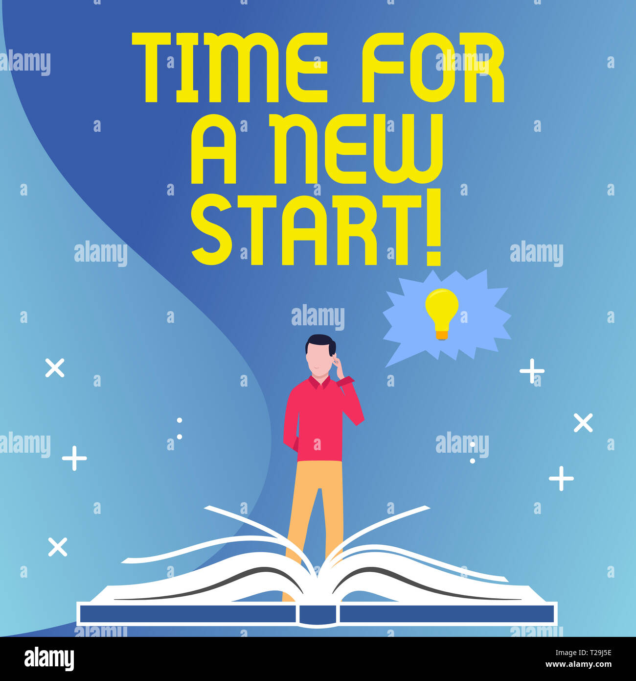 Text sign showing Time For A New Start. Business photo text something ...