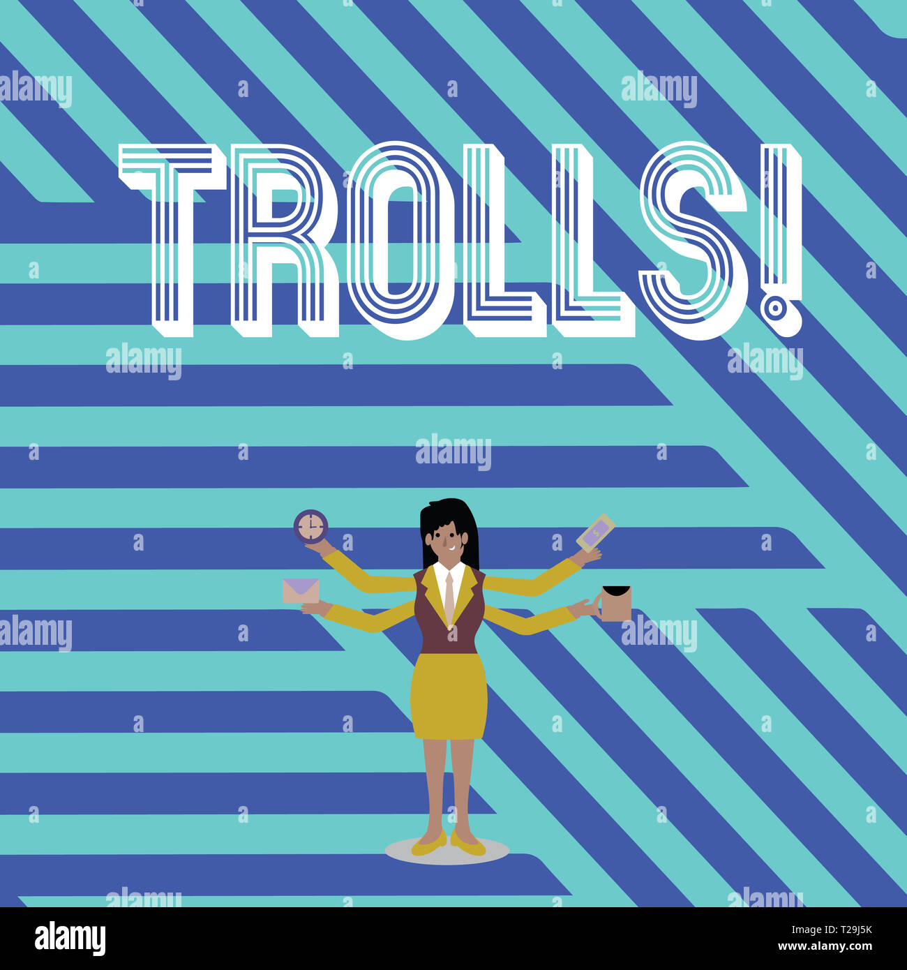 Text sign showing Trolls. Business photo text Online troublemakers ...
