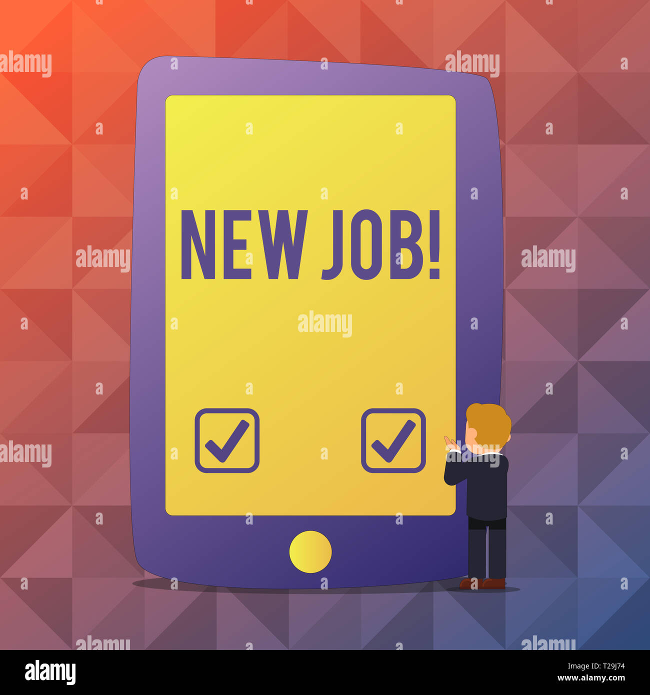 Word writing text New Job. Business photo showcasing recently having ...