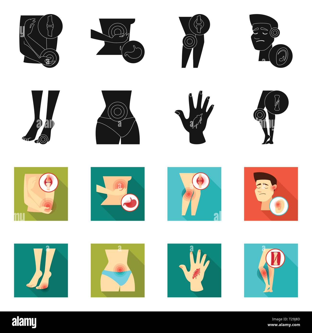 Isolated object of hospital and rendering symbol. Set of hospital and ...