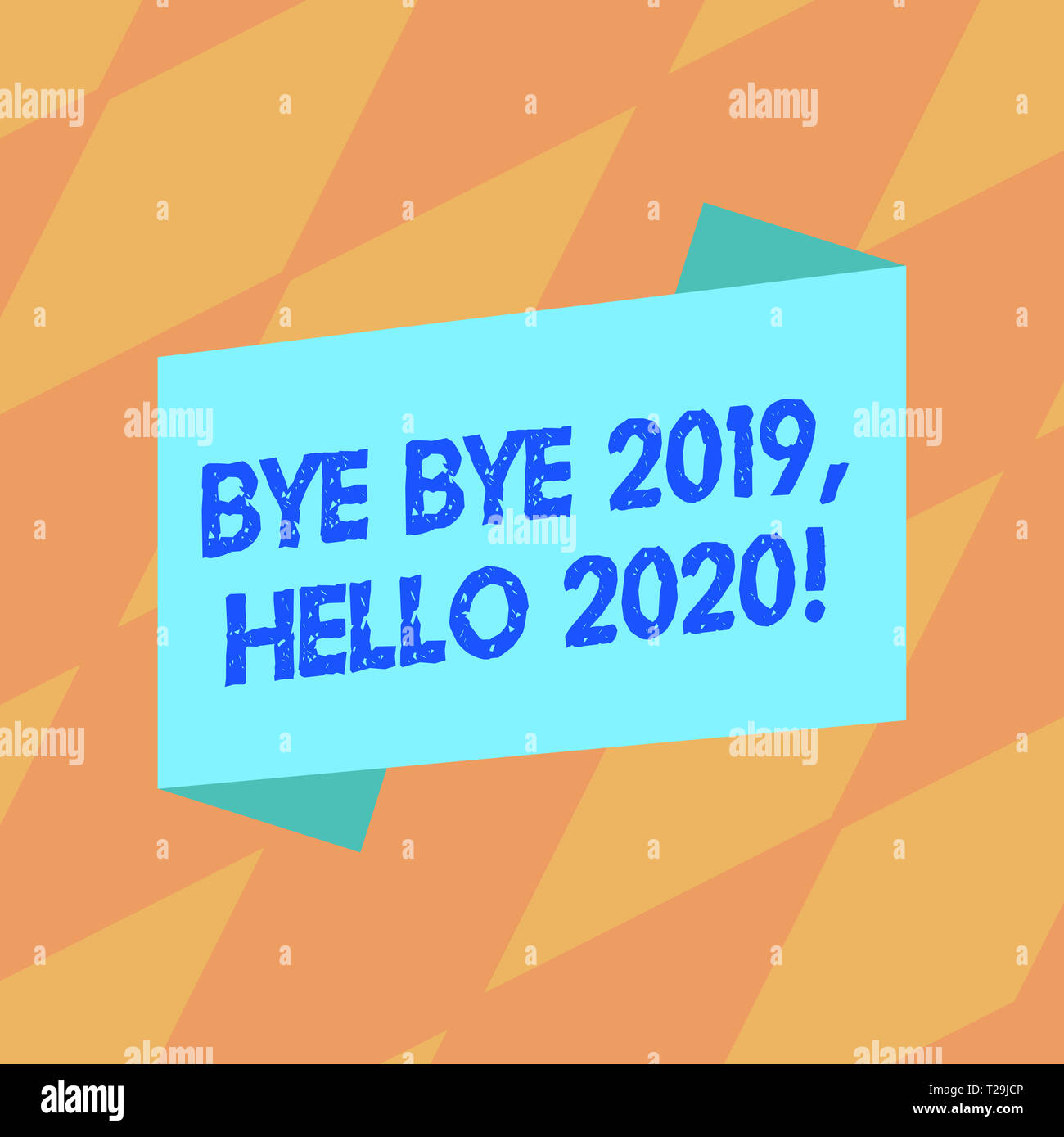 Text sign showing Bye Bye 2019 Hello 2020. Business photo showcasing ...