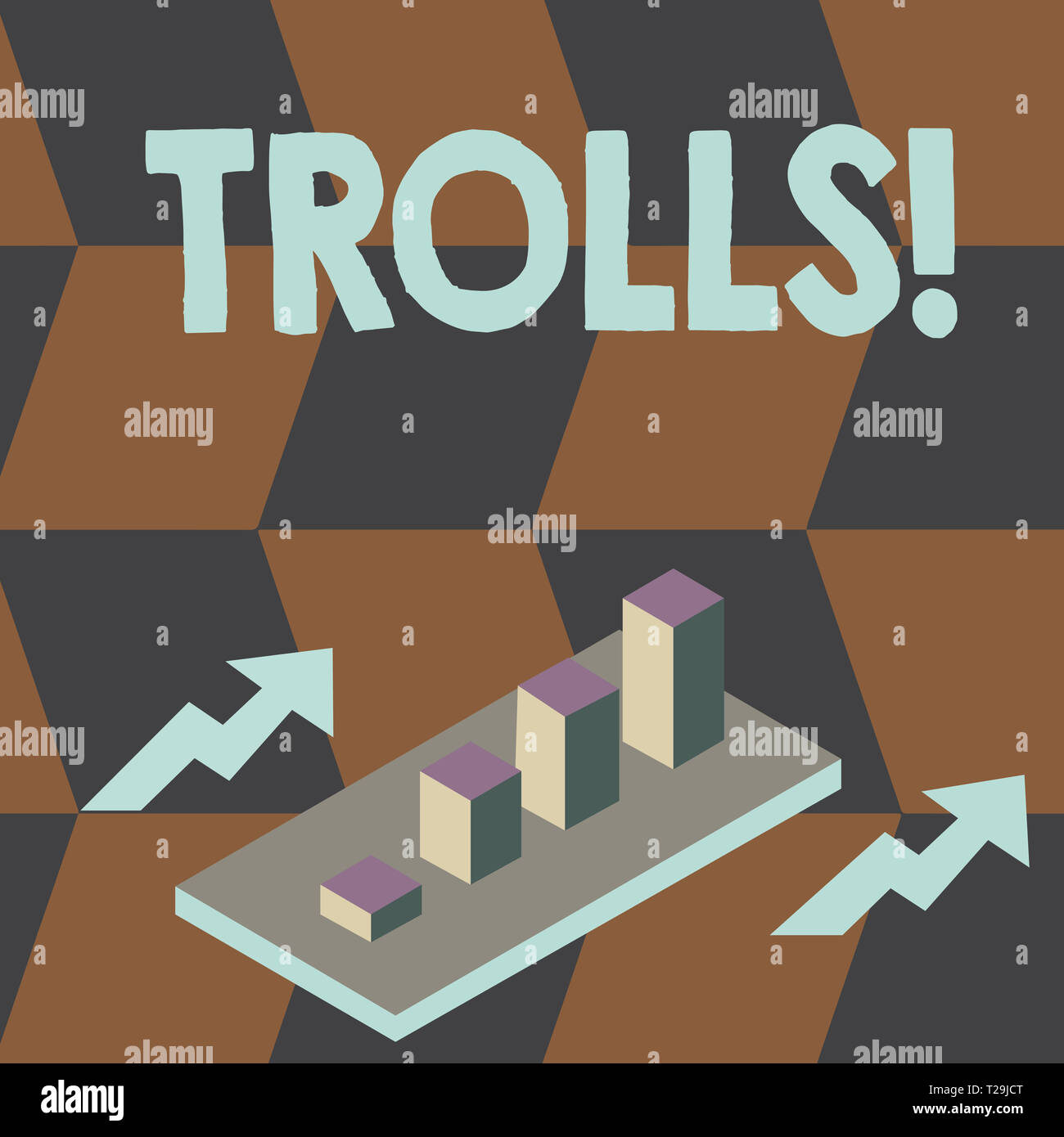 Writing note showing Trolls. Business concept for Online troublemakers ...
