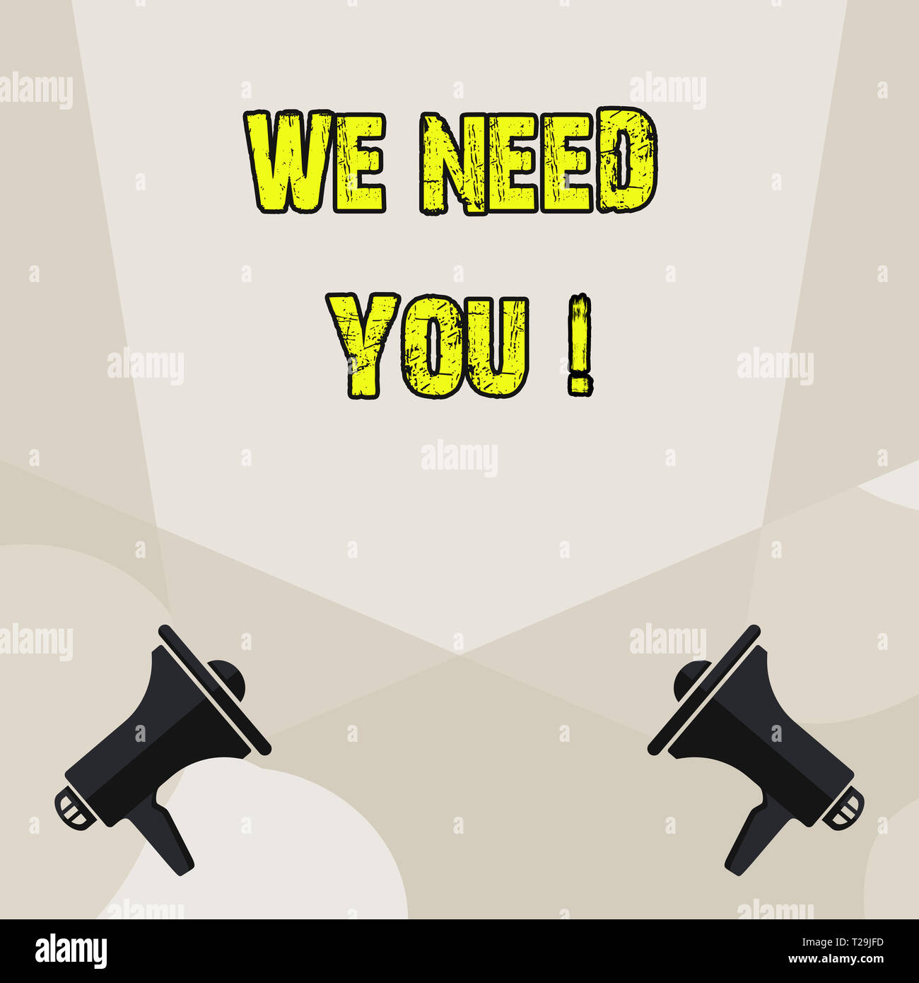 Conceptual hand writing showing We Need You. Concept meaning asking ...