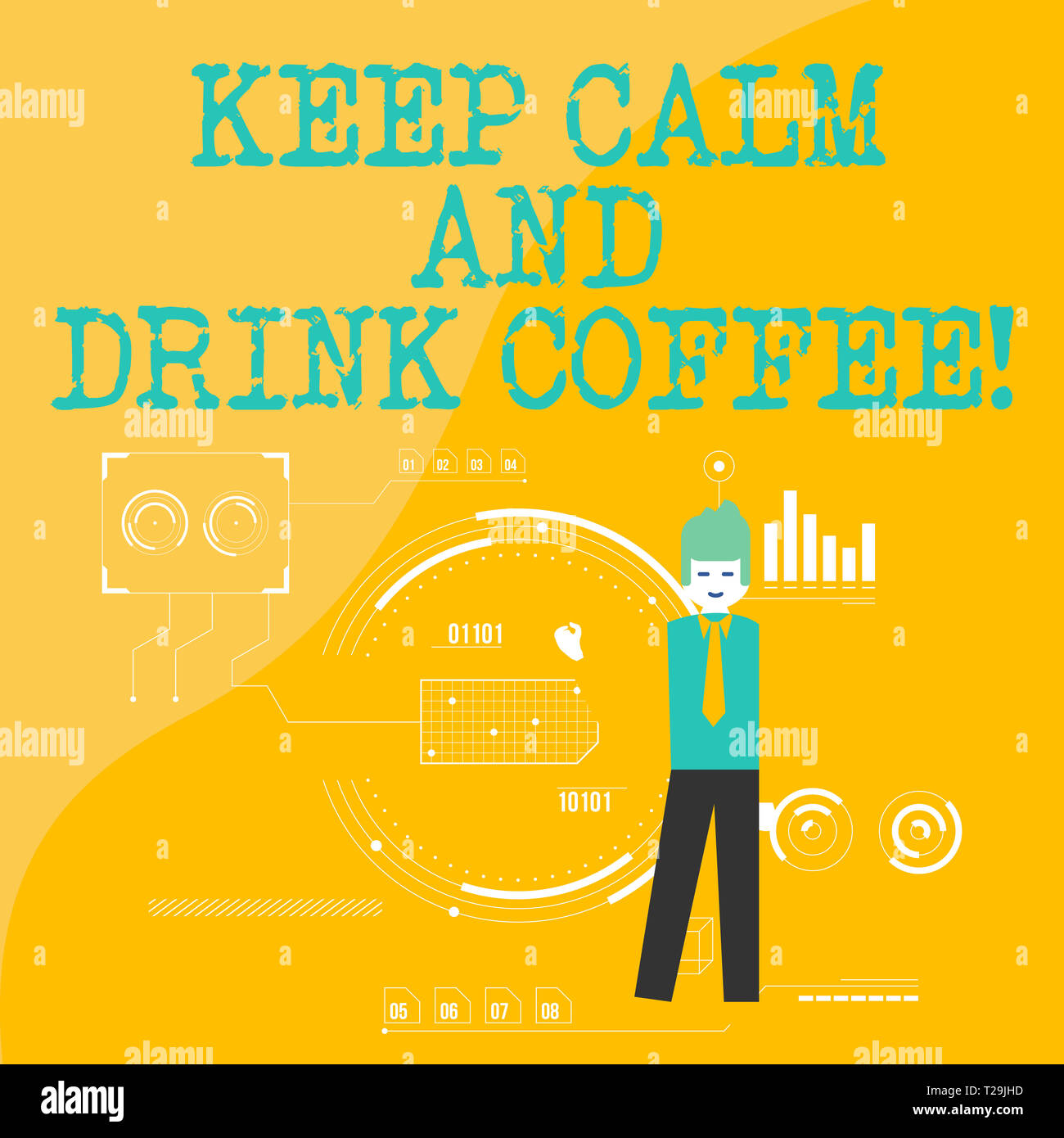Keep Calm Drink Coffee Sign High Resolution Stock Photography and ...