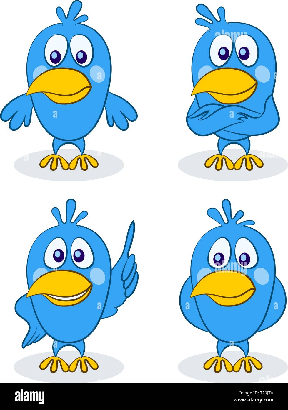Blue pet birds funny cartoon hi-res stock photography and images - Alamy