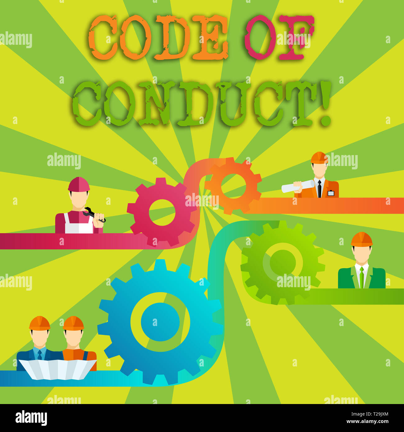 Word writing text Code Of Conduct. Business photo showcasing Follow ...