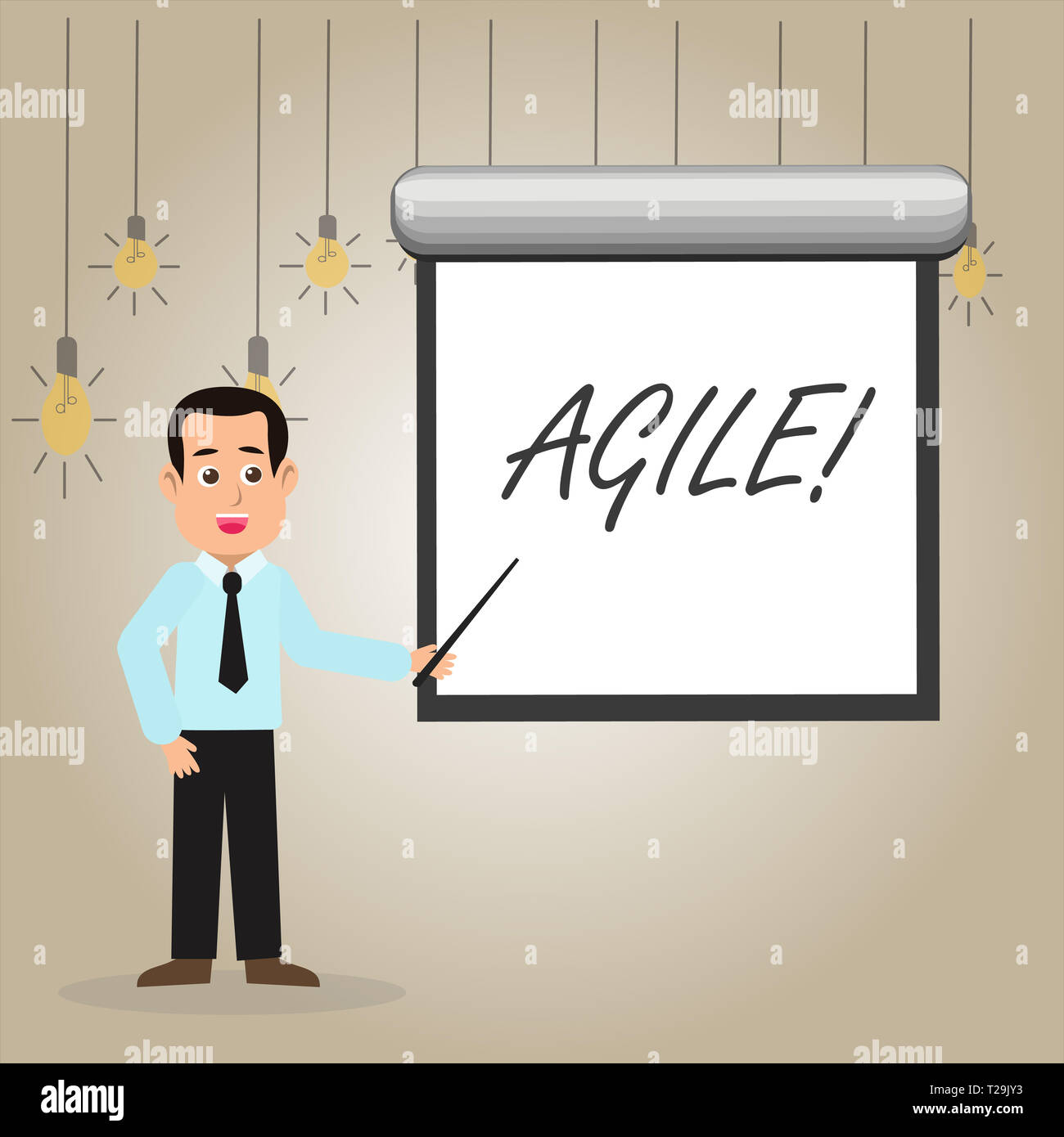 Writing note showing Agile. Business concept for Develop an agility ...