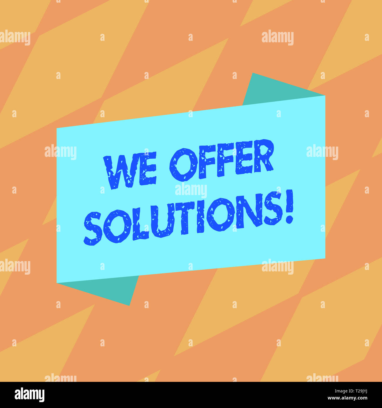 Text sign showing We Offer Solutions. Business photo showcasing way to ...
