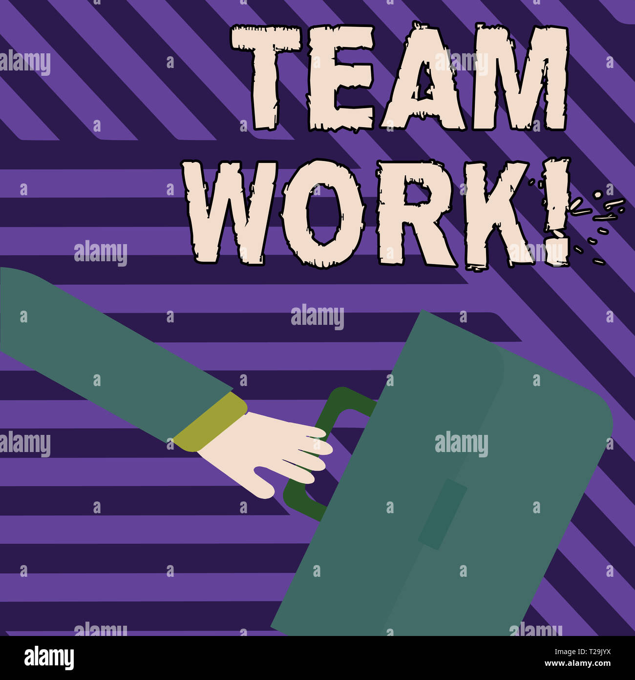 Text sign showing Team Work. Business photo showcasing combined action ...