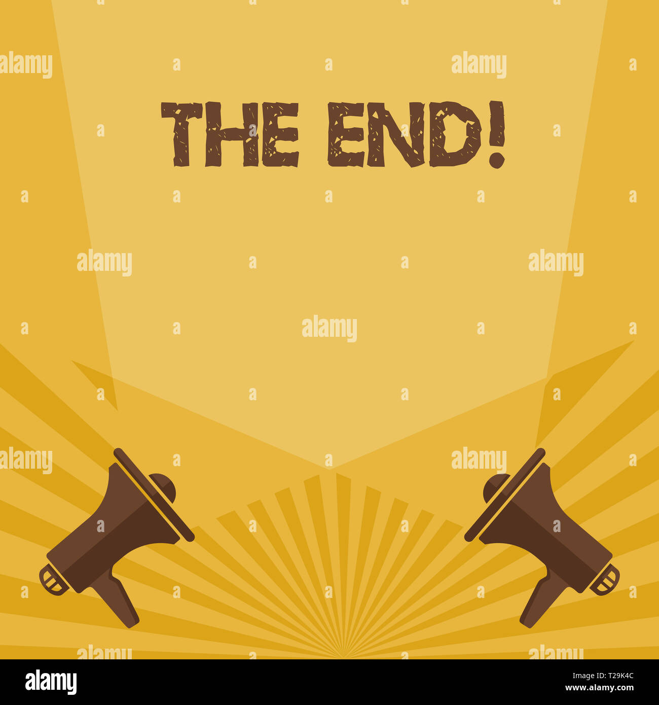 Writing note showing The End. Business concept for Conclusion of time ...