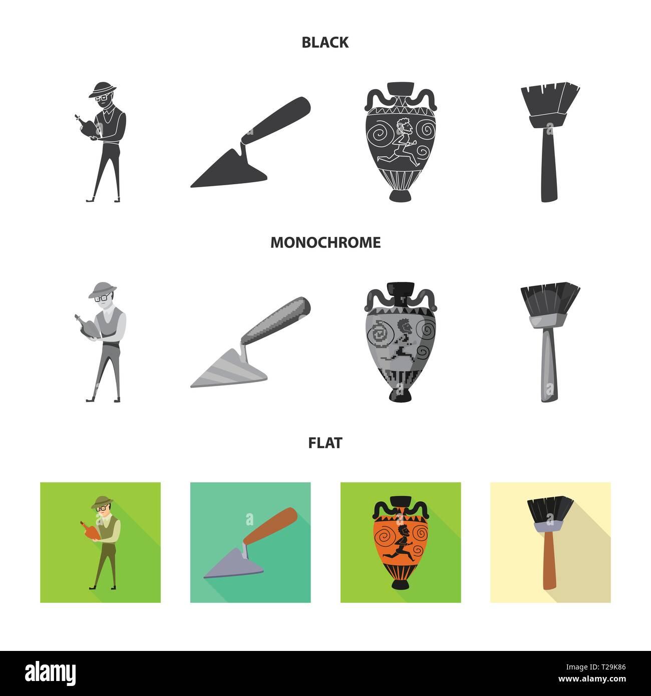 archaeologist,tool,amphora,brush,human,trowel,artifact,dig,treasure ...