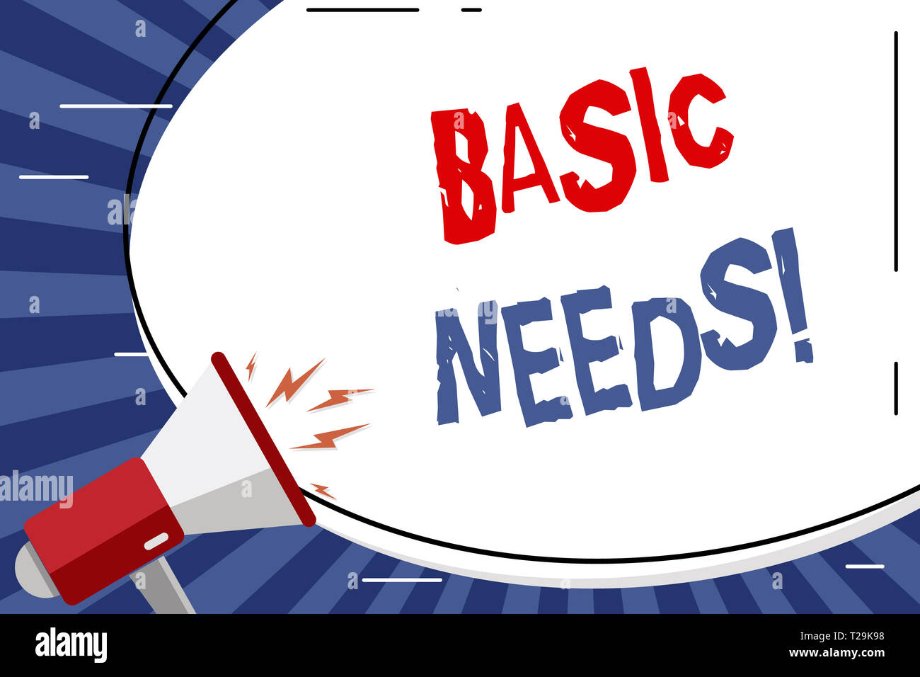 Handwriting text Basic Needs. Conceptual photo measurement of absolute ...