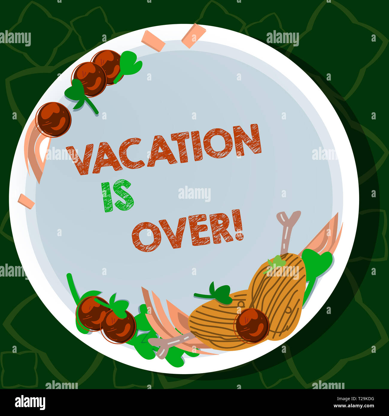 Handwriting text writing Vacation Is Over. Conceptual photo End of ...