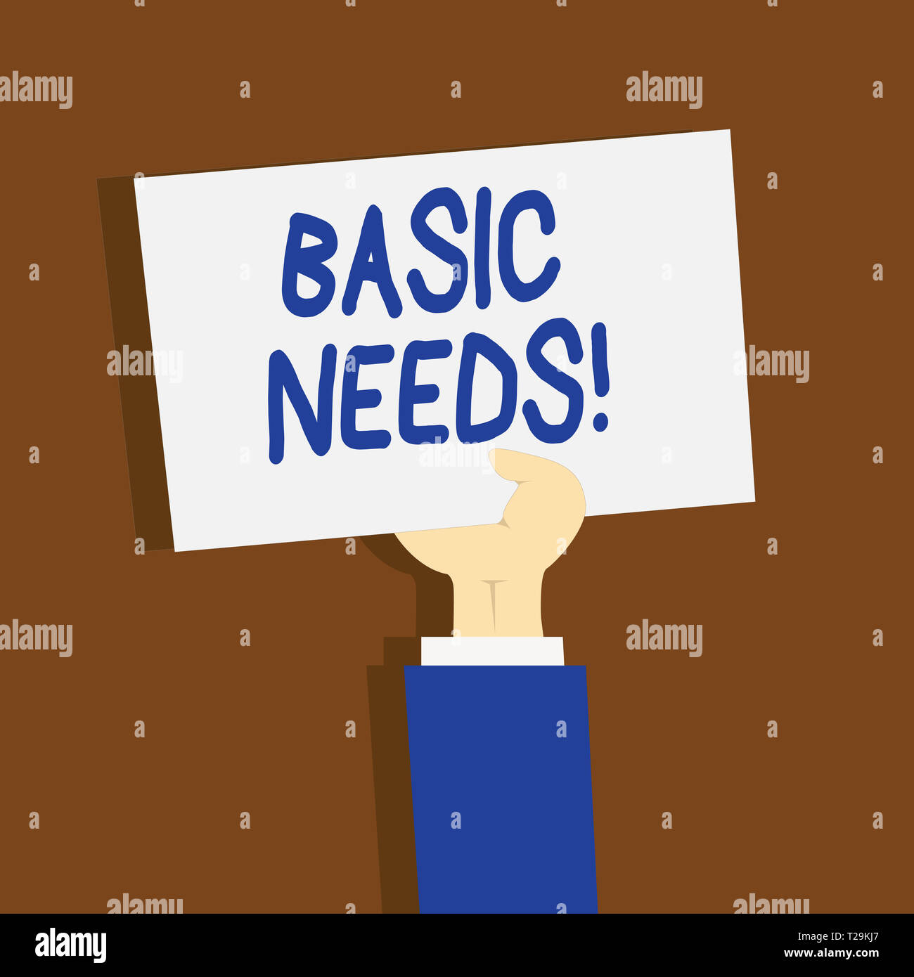 Writing note showing Basic Needs. Business concept for measurement of ...