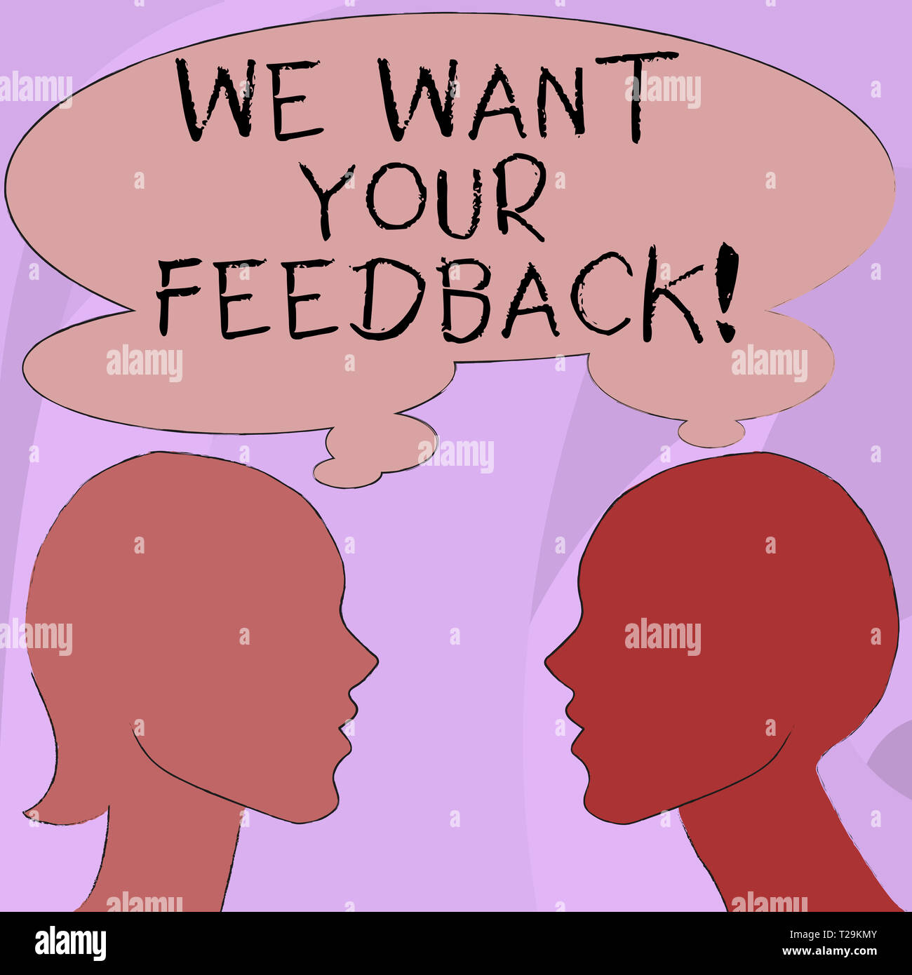 Text sign showing We Want Your Feedback. Business photo showcasing ...