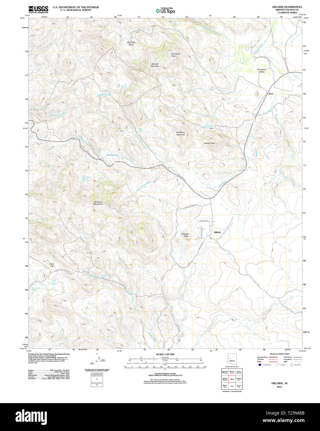 Hillside arizona map hi-res stock photography and images - Alamy