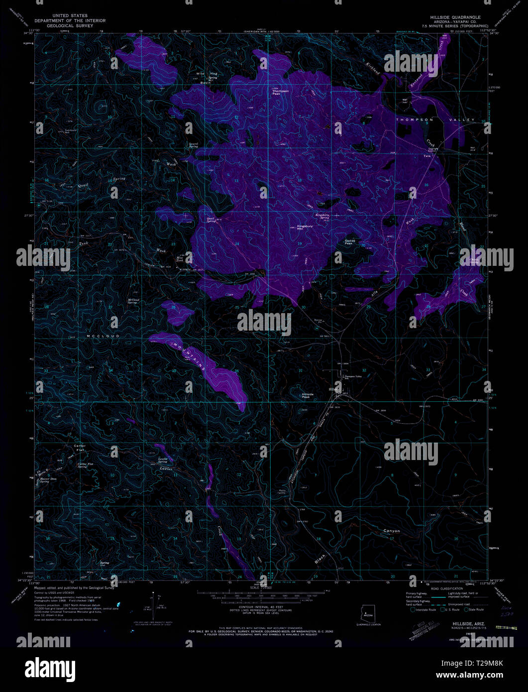 Hillside arizona map hi-res stock photography and images - Alamy