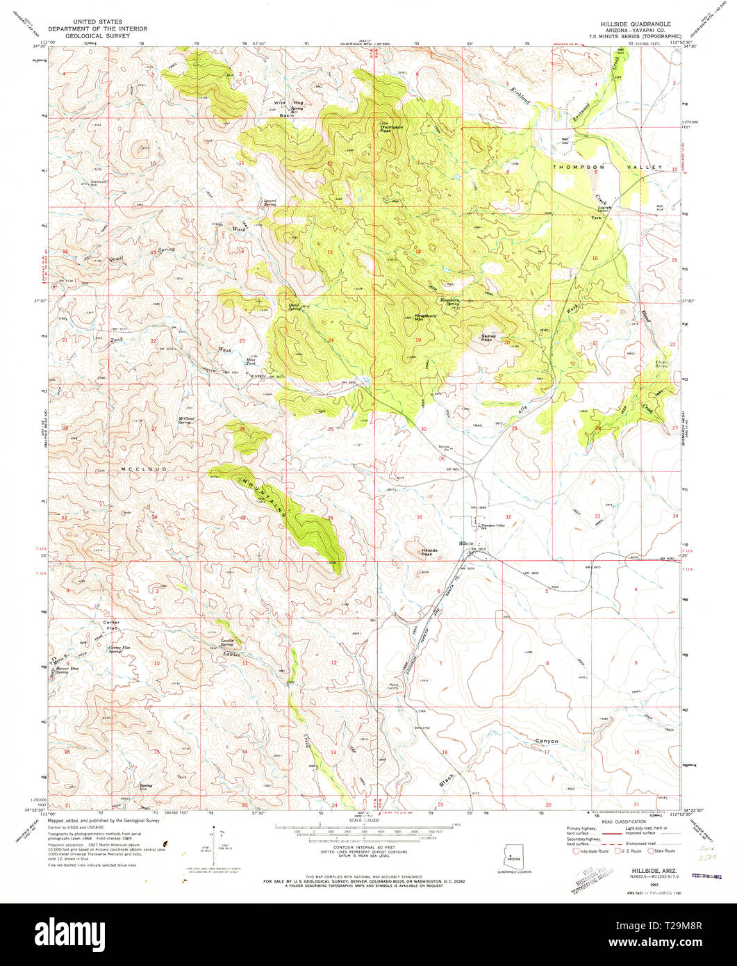 Hillside arizona map hi-res stock photography and images - Alamy