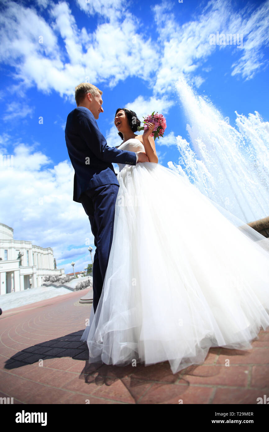 Portrait caucasian bride white wedding hi-res stock photography and ...